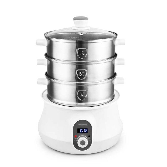 Kitchencook - Cuiseur Vapeur Et Couscoussier électrique - 9 Litres ...