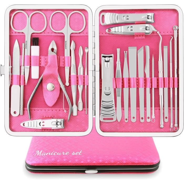 Kit Manucre Pedicure Coupe Ongle Professionnel Coupe Cuticule Acier ...