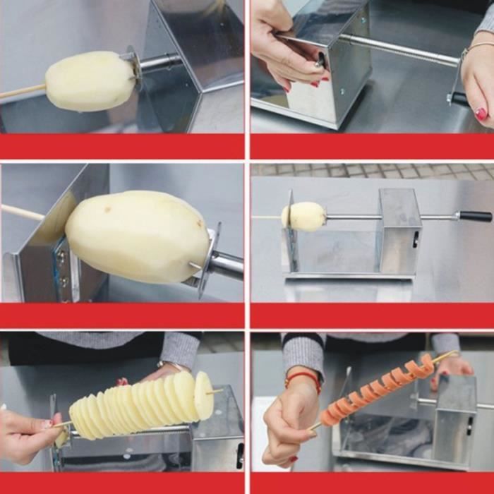 SURENHAP coupe-pommes de terre torsadé manuel Machine à chips torsadée ...