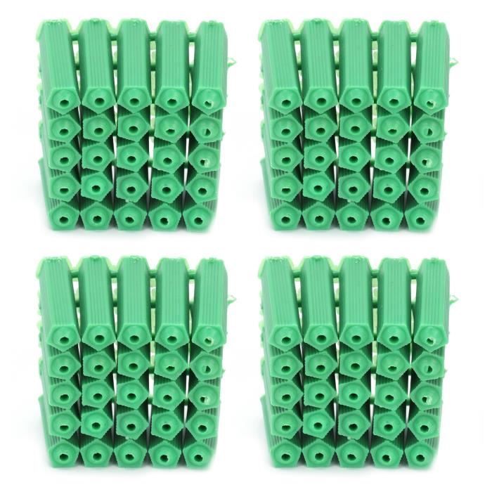 CHE 100Pcs M6 Expansion Pipe Plastic Wall Plug Fixing Expansion Tube ...