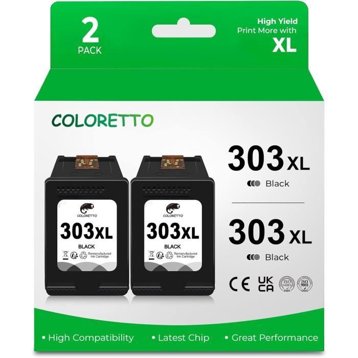 303Xl Cartouches D'Encre Remanufacturées Pour Hp 303 Xl Envy Photo 6230 ...
