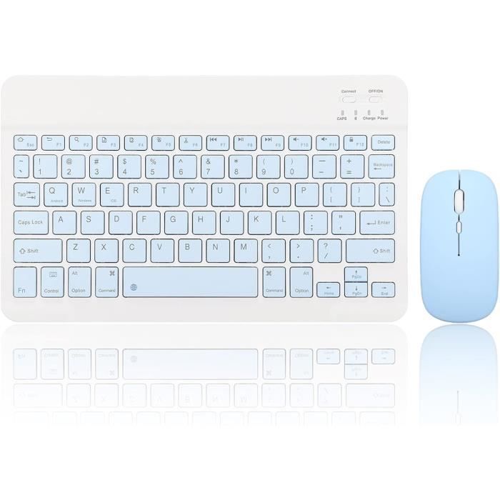 Combo Clavier Et Souris Pour Tablette 10 Pouces, Clavier Bluetooth Sans ...
