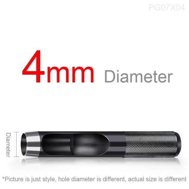 POINCON,4mm--Poinçon Rond Creux En Cuir, Artisanat Outil Coupe-trou ...