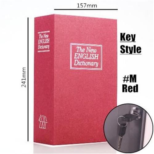COFFRE FORT,Key Red M--Mini coffre fort en forme de dictionnaire pour ...