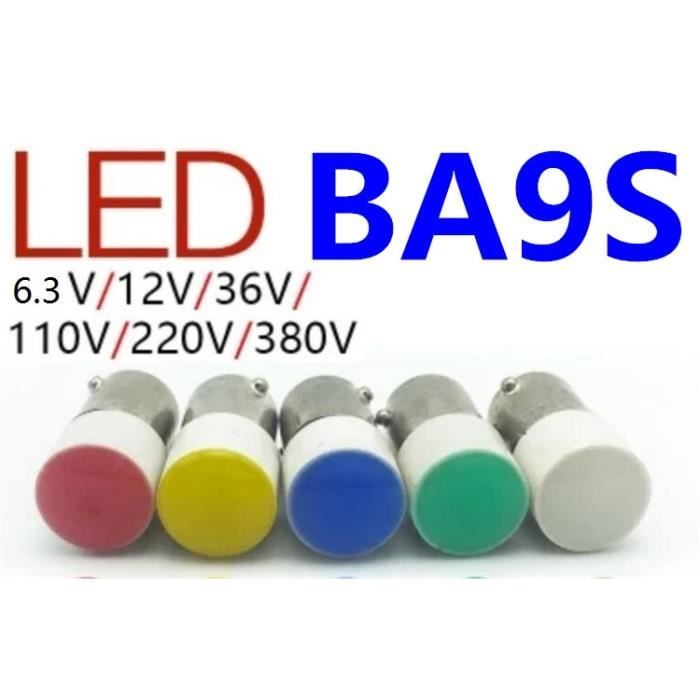 AMPOULE LED,Rouge-220V--Ampoule de bouton à tête plate indicateur LED ...