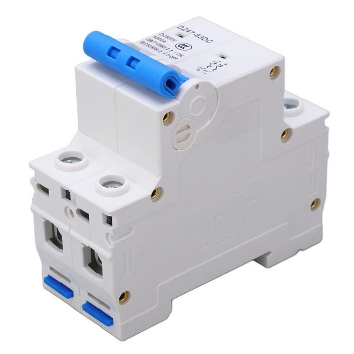Disjoncteur miniature CC - ZJCHAO - 2P - 63A - 500V - Protection contre surcharges et courts ...