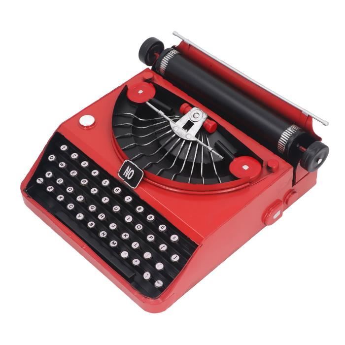 Modèle de machine à écrire vintage - SALUTUYA - Rouge - Fer - 31x31x11 ...