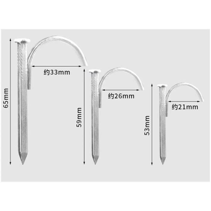 Nails de crochet de conduite d'eau ppr, clous de déclenchement de tube ...