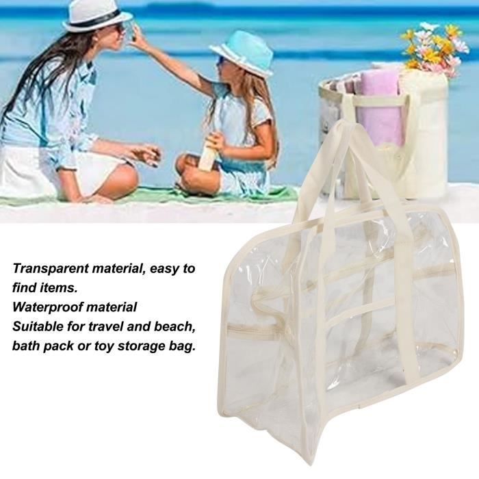 Sac de plage transparent - DRFEIFY - Grande capacité - Matériau ...