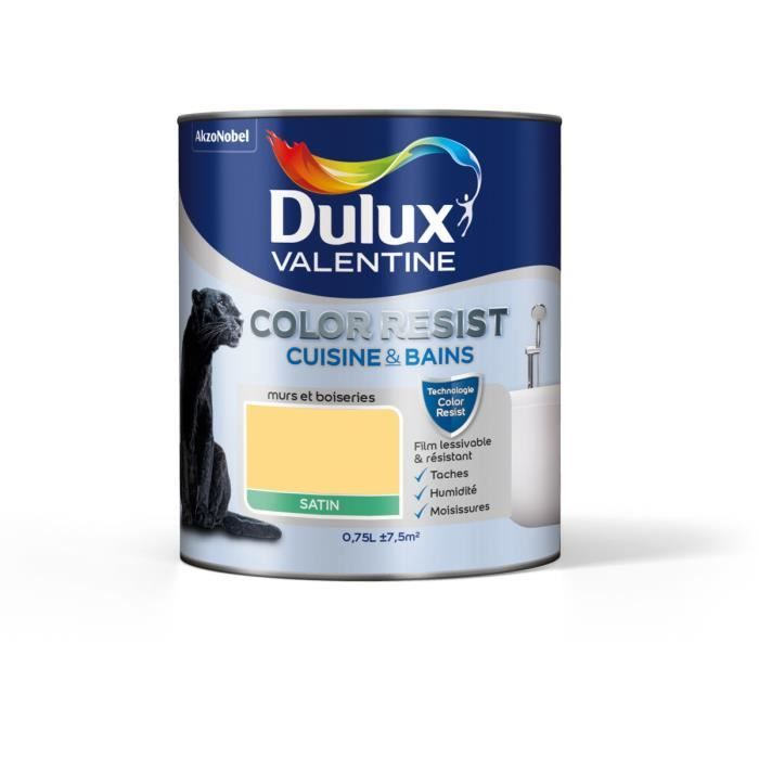 Peinture Color Resist Cuisine & Bains Jaune Frais 0,75 L - Cdiscount Maison
