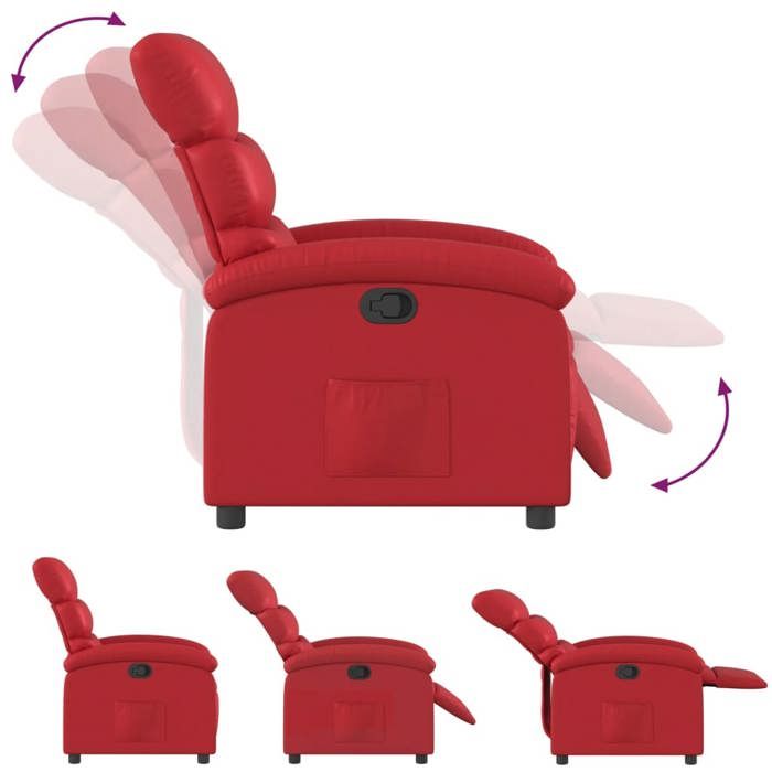 BONNIE®（Rouge）Fauteuil releveur - dossier inclinable/135 degrés - Rouge ...