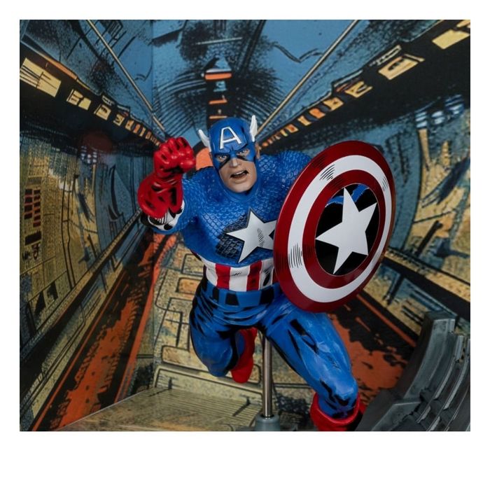 Figurine - MC FARLANE - Captain America - 12 cm - PVC - Diorama inclus ...