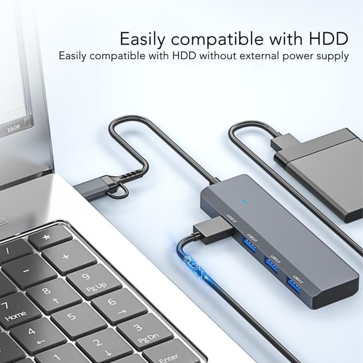 Concentrateur de type C Type C Hub 4 en 1 USB Type C Double Connecteur ...