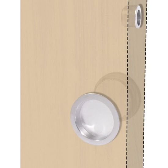 TRAHOO-Set de poignées pour porte intérieure en bois à escamotable kit ...
