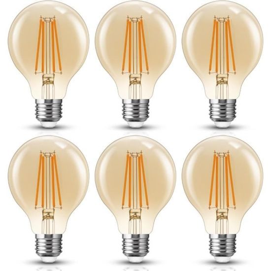 Ampoule Led E27, G80 4W Remplace Une Lampe À Incandescence 40W, 400Lm, Blanc Chaud 2700K, Angle ...