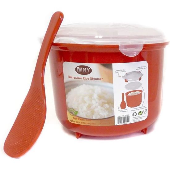 Micro-Ondes Cuiseur Vapeur Riz Sans Bpa Rouge 2.6L[J1692] - Cdiscount ...