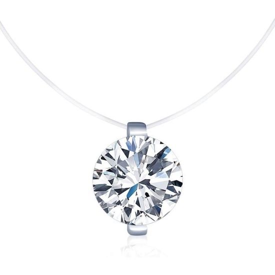 Collier Invisible Femme Collier De La Clavicule Élégant Solitaire ...
