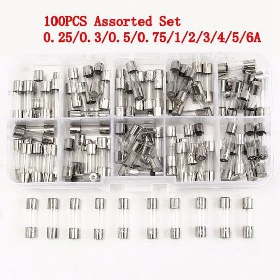 Ywei Set 100Pcs 5x20mm Fusible Électrique Tube en verre Rapide coup Amp - Cdiscount Bricolage