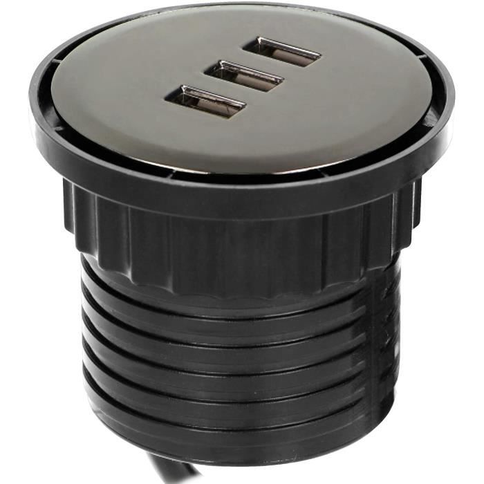Or-gm-9013 b prise usb encastrable avec 3 ports usb pour le chargement ...