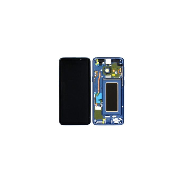 Ecran LCD et Vitre Tactile OLED avec Châssis Bleu pour Samsung Galaxy S9 G960 (Original Size ...