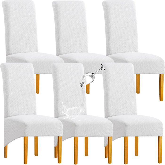 1/2/4/6 Pcs Diamond Lattice Stretch Imperméable Xl Housses De Chaise ...