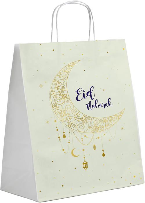 Sacs cadeaux 'Eid Mubarak' -20 x 10 x 27 cm-6 pièces-Décoration Ramadan ...