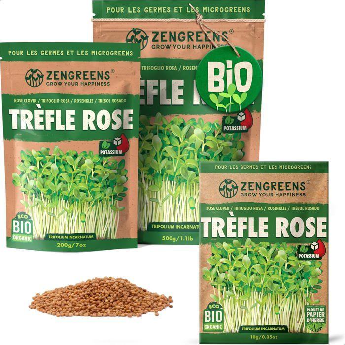 Graines de trèfle rose bio Choisissez entre 10g,200g et 500g Graines de ...