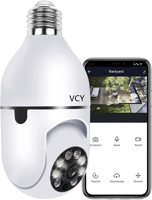 Ampoule 2Mp Smart Life 5 Ghz Ampoule Caméra,1080P Wifi Ptc Ir E27 ...