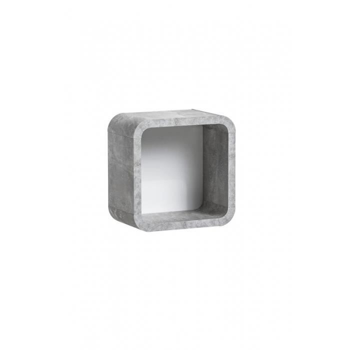 Etagère murale - WALLY TYP 01 - 35 x 20 x 35 cm - Gris - Cdiscount Maison