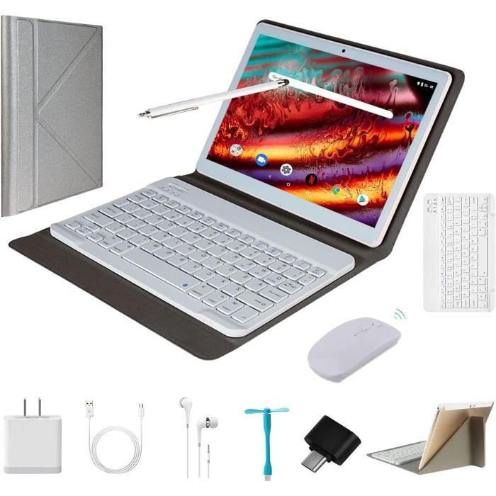 ADLWLVE 4G Tablette Tactile 10 Pouces avec Clavier FHD 4Go RAM 64Go ...