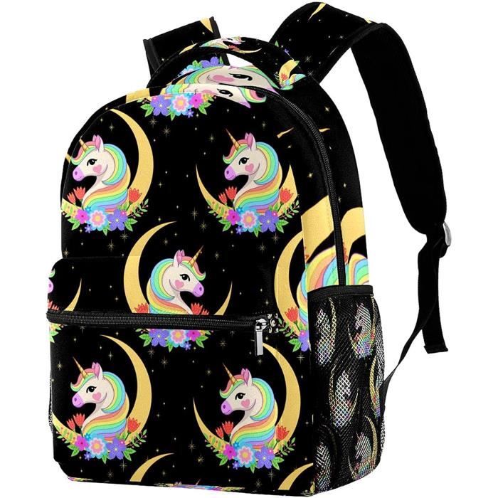 Cartable Scolaire Lune Licorne Cartable 29.4x20x40cm[5143] - Cdiscount ...
