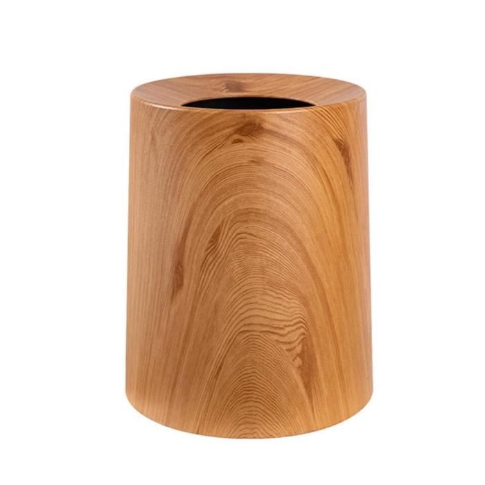 Poubelle en Bois Poubelle de Cuisine Ronde Petite Poubelle Ronde ...