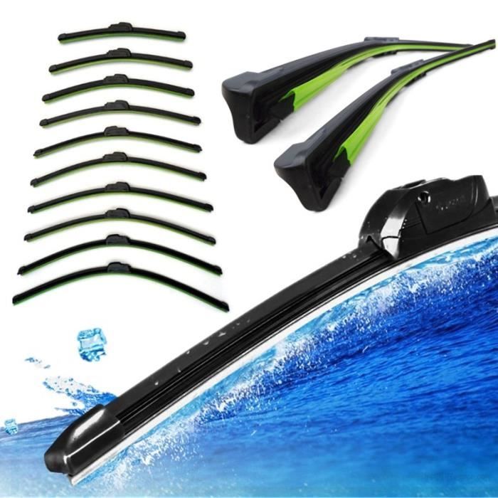 Universel Essuie Glace Bras Lame U Pare-brise Sans Cadre Balai Souple Voiture 16 pouces ...