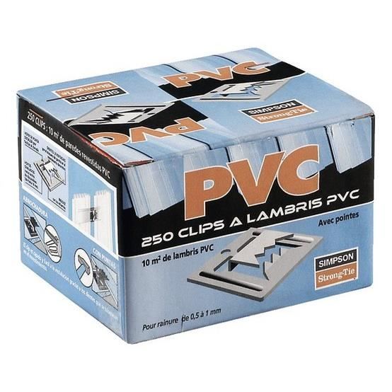 250 SYSTEME DE FIXATION A CLIPS + CLOUS POUR LAMBRIS PVC PLASTIQUE ...