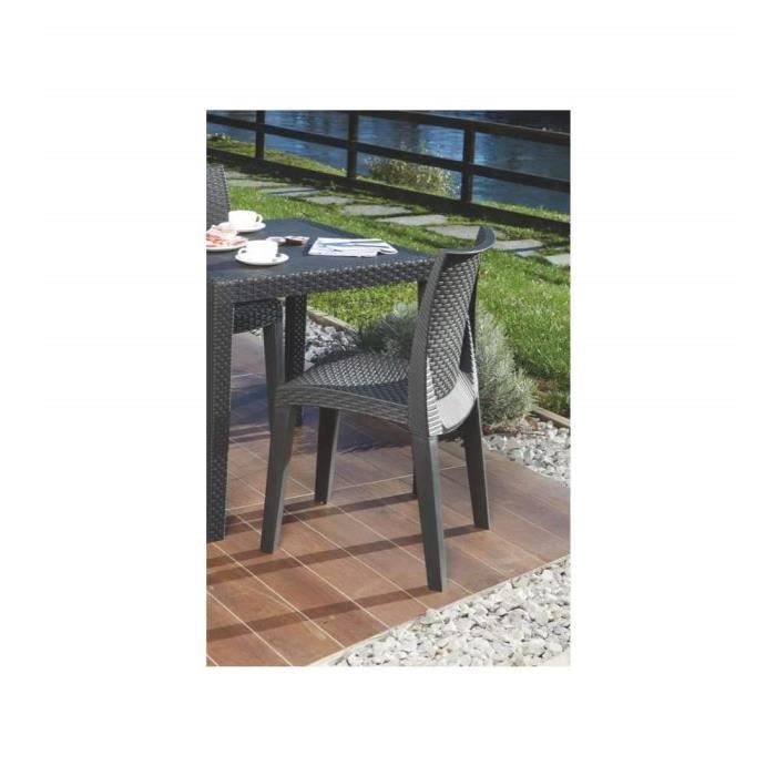 Chaise - Lady Imp.Rattan - ANTRAC - Gris - Adulte - Cdiscount Jardin
