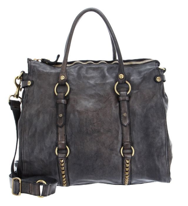 CAMPOMAGGI Sac shopper anthracite en cuir pour femme - Shopping Bag ...