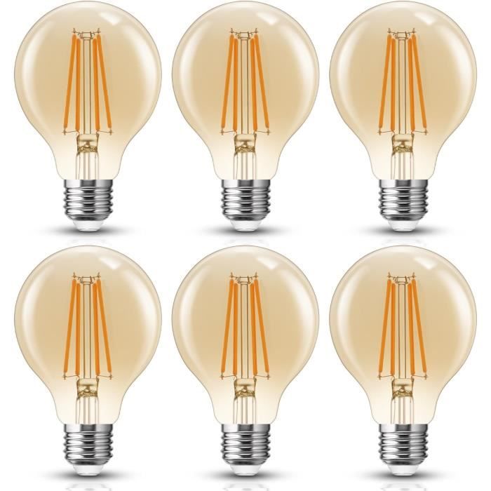 Ampoule Led E27, G80 4W Remplace Une Lampe À Incandescence 40W, 400Lm, Blanc Chaud 2700K, Angle ...