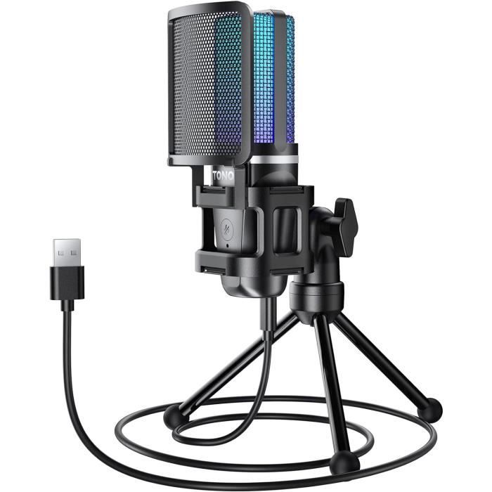 Rgb Micro Pc Gaming, Usb Microphone Condensateur Professionnel Mic Pour ...