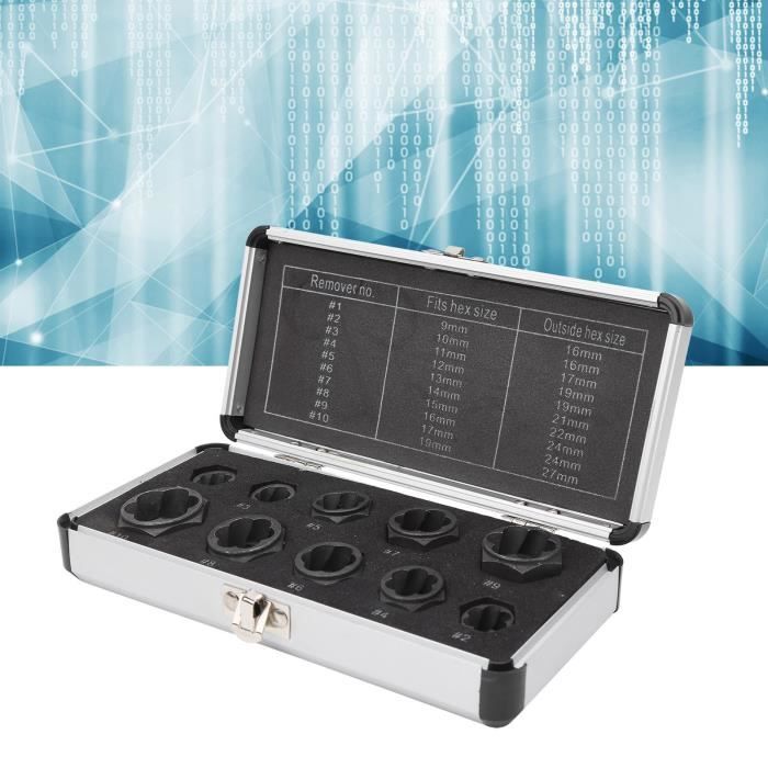 Cikonielf Qiilu extracteur de boulon d'écrou endommagé 10 pièces extracteur d'écrou extracteur ...