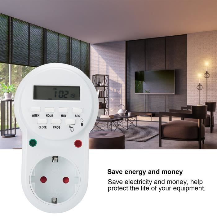Interrupteur prise de minuterie de haute précision écran LCD ...
