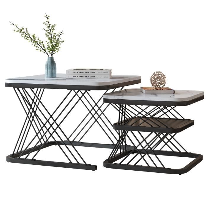 Tables Basses Gigones Dreammespace 60x60x45 Plateau En Marbre