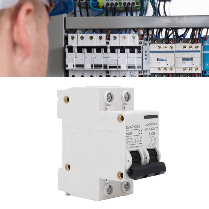 Disjoncteur AC DC - HURRISE - 50A - 400V - Protection contre surcharges ...