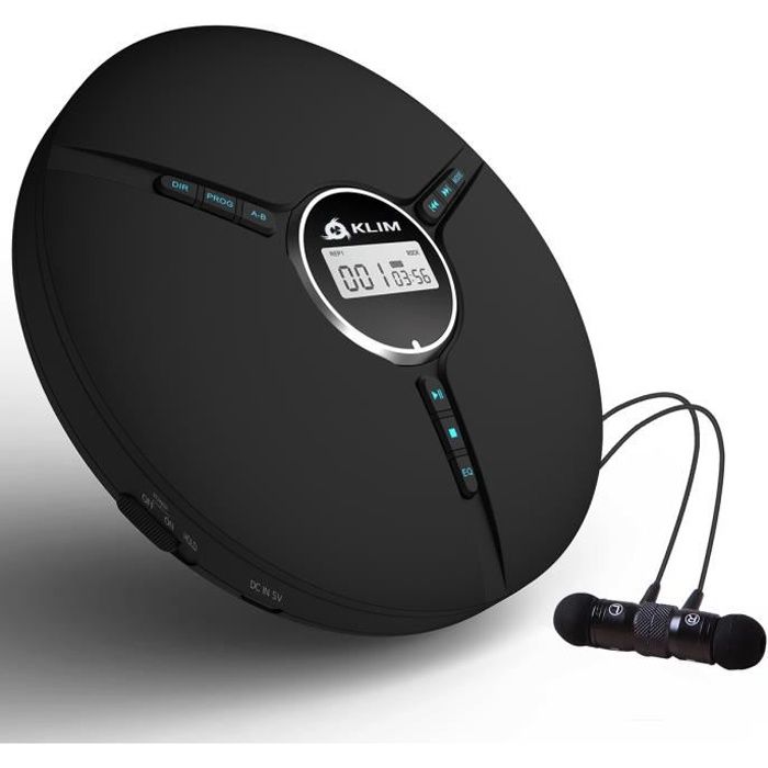 KLIM Discman – Lecteur CD Portable avec Batterie Intégrée + Écouteurs ...