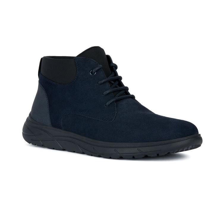 Bateau Homme Geox U Portello - Navy - Daim-Nubuck - Semelle Caoutchouc ...