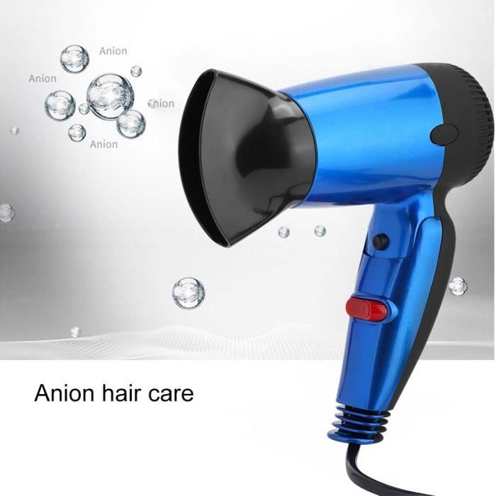 LEX Sèche-cheveux à trois vitesses Mini sèche-cheveux pliable portable ...