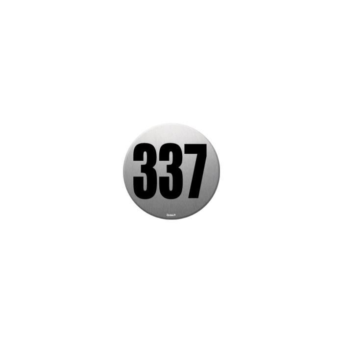 Autocollant numéro de rue 0337 - STICKERS EXPRESS - Gris - Brillant ...