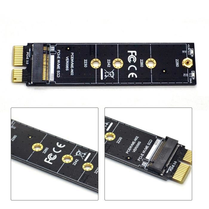 Carte D'extension M.2 vers PCI-E3.0 X1, Carte Adaptateur Convertisseur M.2 NGFF NVME M vers PCIe ...