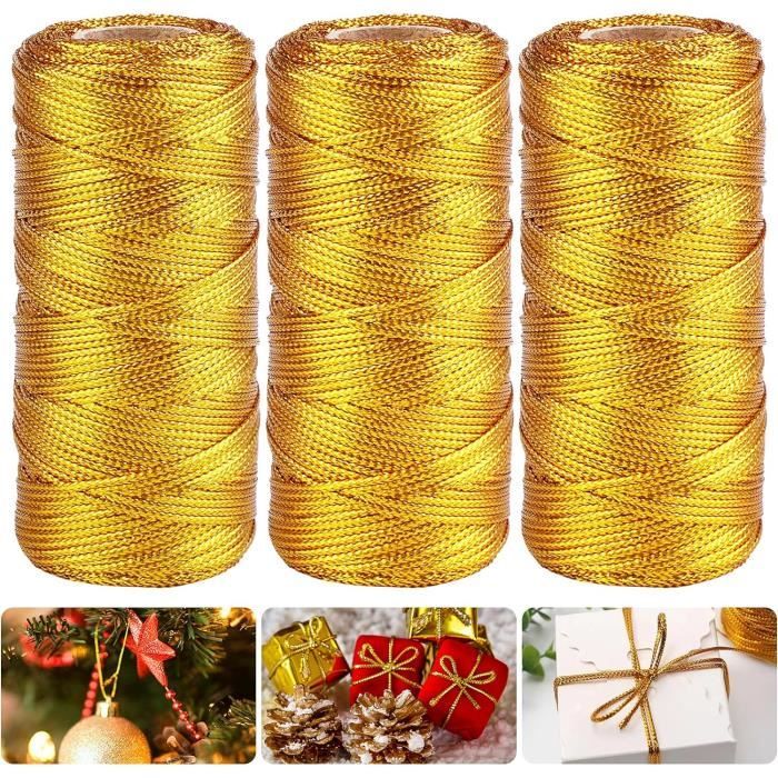 3 Rouleaux Fil Doré, Fil Métallique Doré 1,5 Mm, Cordon Doré Pour ...