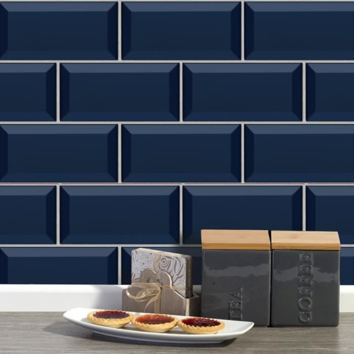 STICKERS,Navy Blue-20x10cmx27pcs 0.5sqm--Funlife — Faux carrelage auto ...