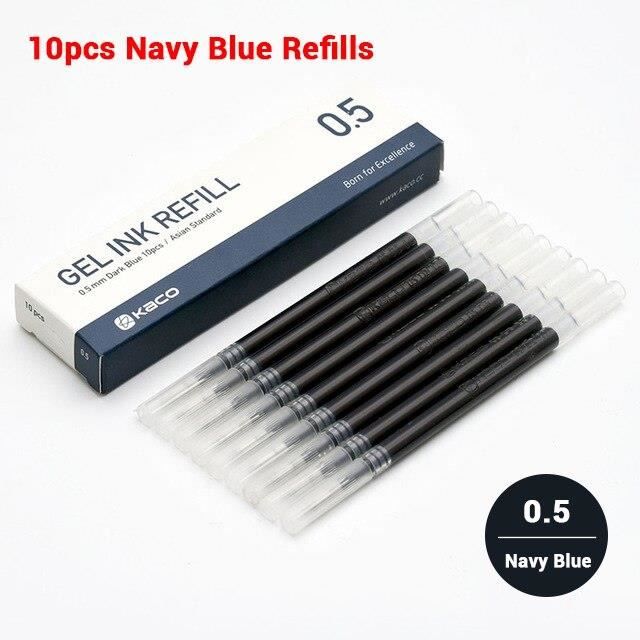 STYLO,10 Kaco Navy Ink--stylo Kaco rétro pour Gel, 0.5MM, encre couleur ...